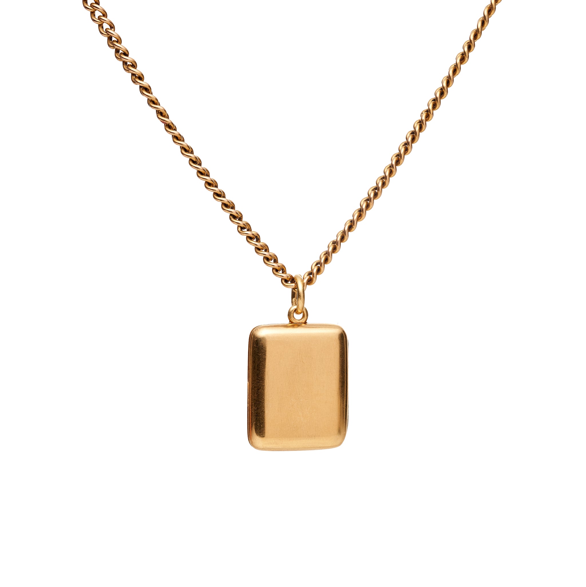 Antique Victorian 18k Rectangular Locket Pendant